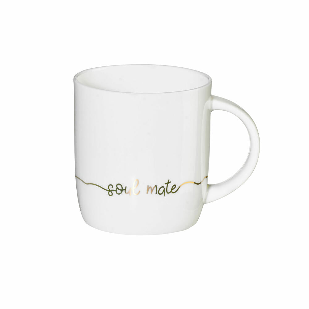 ASA Selection Mug Soul Mate, Fine Bone China, White glossy, 350 ml, 18 ...